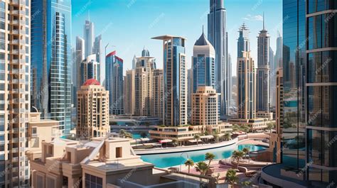 Premium Ai Image Buildings In Dubai Generated By Ai