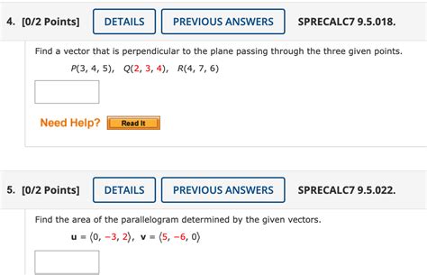 Solved Find A Vector That Is Perpendicular To The Plane Chegg