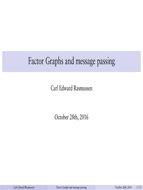 Fillable Online Factor Graphs And Message Passing Fax Email Print
