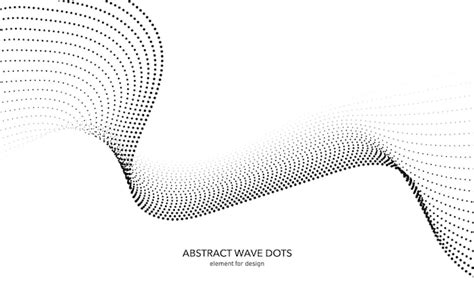 Premium Vector Abstract Wave Dotted Element For Design Stylized Line With Dot On Art