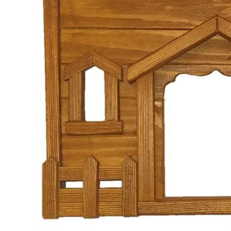 خرید و قیمت کلبه چوبی دیوارکوب از غرفه گالری هنرهای چوبی سعید حیدریان