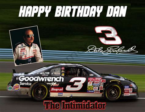 Nascar Dale Earnhardt Sr Personalized Edible Print Premium Cake Toppe