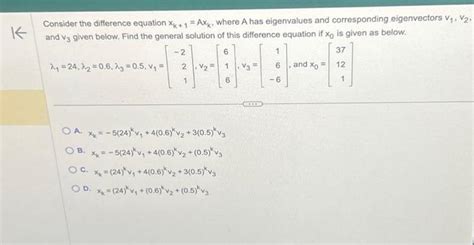 solved k consider the difference equation xk 1 axk where