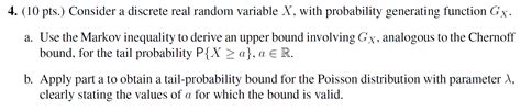 Consider A Discrete Real Random Variable X With