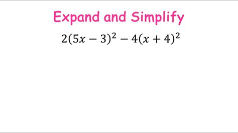 Expand And Simplify Part 1 Youtube