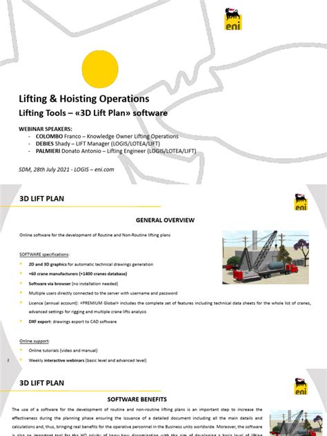 Webinar Lifting And Hoisting 3d Lift Plan Software Pdf