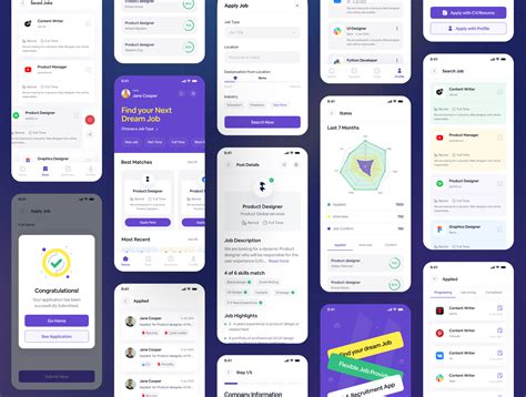 Hr Recruitment App Ui Kit Artofit