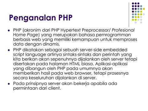 Ppt Pengenalan Php Powerpoint Presentation Free Download Id 6111835