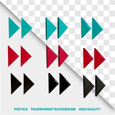 Premium Psd 3d Render Minimalist 3d Black Red And Green Arrow Premium