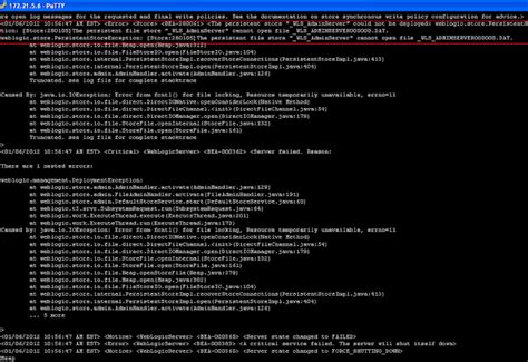 Manish Kumar Gupta My Experince With Weblogic Server Startup Problems