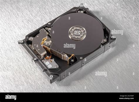 Open Computer Hard Disk Drive HDD Closeup Stock Photo Alamy