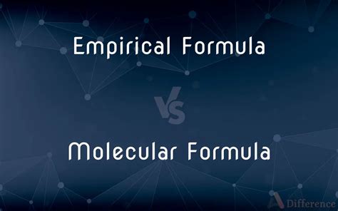 Empirical Formula Vs Molecular Formula Whats The Difference