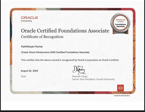 Karthikeyan Kumar On Linkedin Cognisive Oraclecloud Oraclecertified