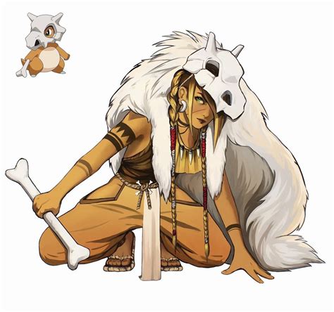 [oc] Cubone Inspired Character Design Character Design Pokemon Pokemon Human Form