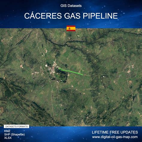 Gis Datasets Of Cáceres Gas Pipeline Pipeline Route Regulation And Measurement Station Valve