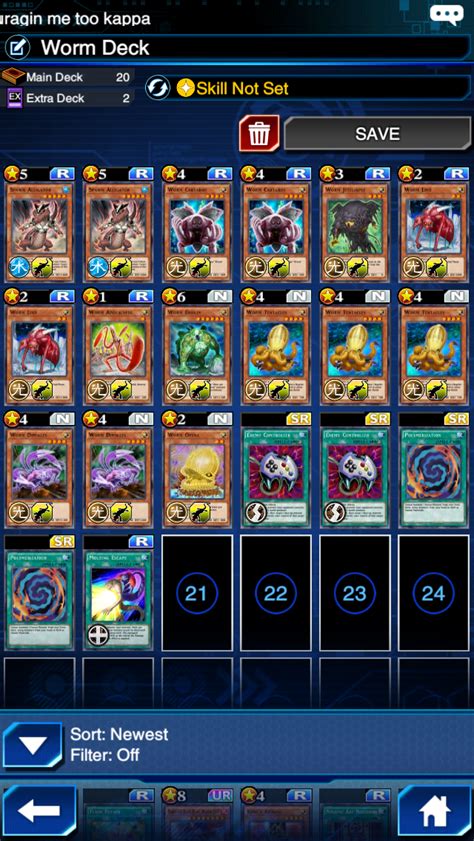 [deck] Worms Feedback Welcomed R Duellinks