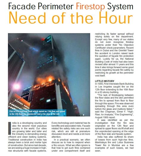 Facade Perimeter Firestop System Need Of The Hour Ask Hilti