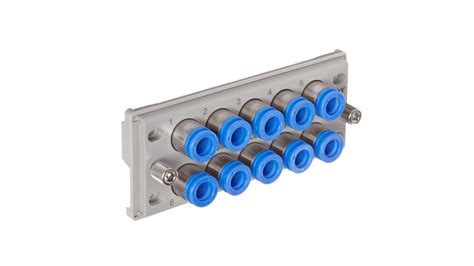 Kdm10p 06 Smc Kdm Series Multi Connector Fitting Push In 6 Mm Tube