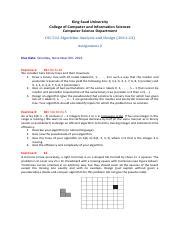 Assignment Pdf King Saud University College Of Computer And Information Sciences Computer
