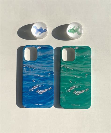 유스스피릿 하드케이스 My Own Sea Hard Case 파도 윤슬 바다 블루 그린 아이폰케이스 빈티지 커플템 유광 핸드폰케이스 갤럭시 핸드폰 11 12 13 프로