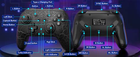 Zrzlmvp Switch Pro Controller Wireless Control Compatible With Nintendo Switch