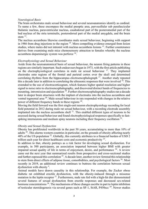 Obesity Impairs Sex What Is The Electrophysiology At The Single Neuron