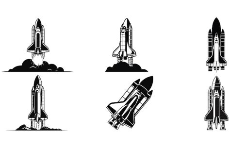 Premium Vector Space Rocket Launch Vector Illustration