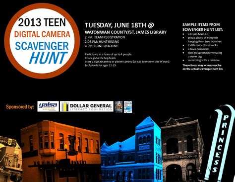 Ya Programming Behind The Scenes Digital Camera Scavenger Hunt Yalsa