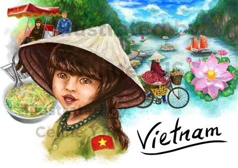 Vietnam 越南 Celineyjs 插图 Art Street