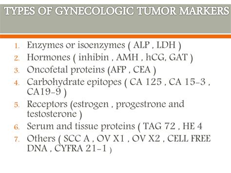 Tumor Markers In Gynaecology Pptx