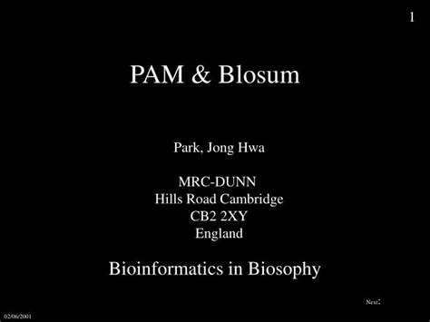 Ppt Pam And Blosum Powerpoint Presentation Free Download Id 3657434