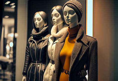 Premium Ai Image Mannequins In A Clothing Store