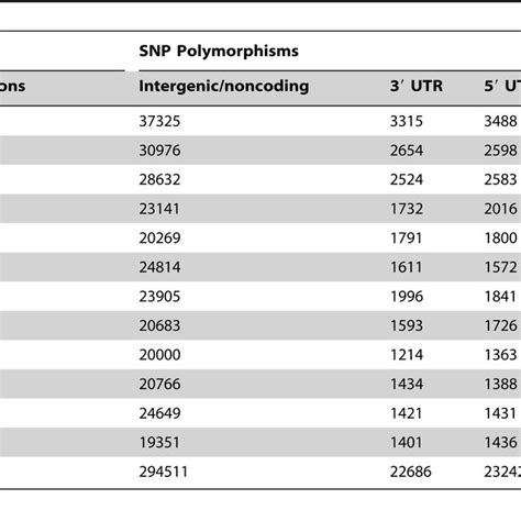 Distributions Of SNPs On Coding And Non Coding Region Of Rice 112