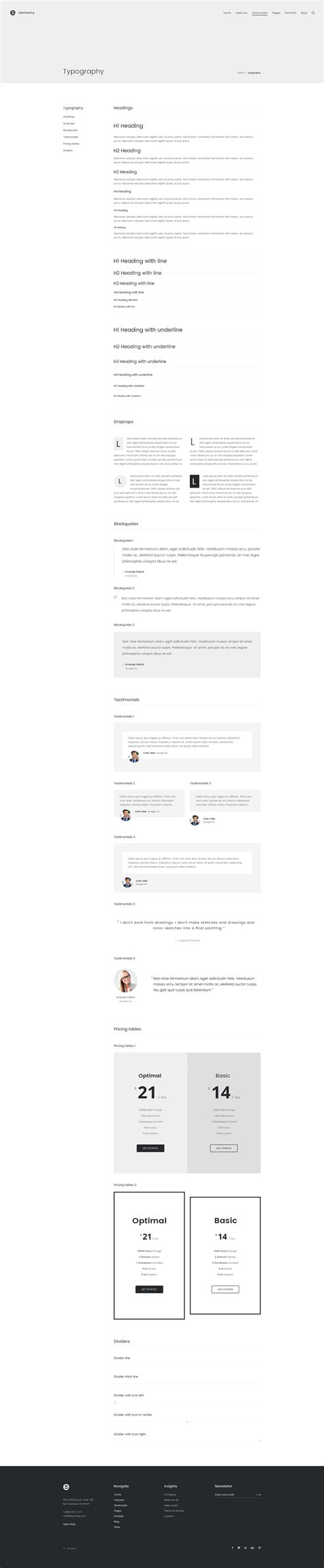 Elementy Multipurpose One Multi Page Template By 11Soft ThemeForest