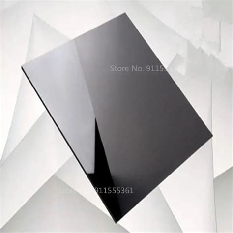 400mm 400mm Acrylic Board Glossy Pure Black Plexiglass Plastic Sheet