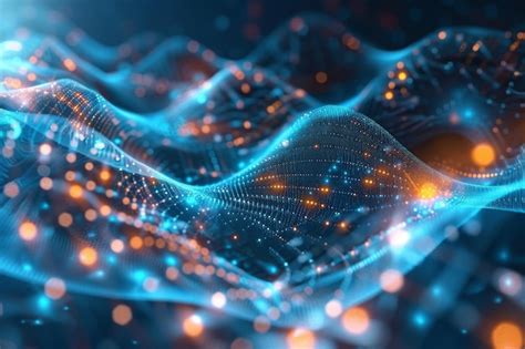 Premium Photo Futuristic Digital Binary Data Landscape