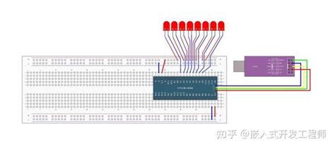 最小系统开发板利用STM32F103C8T6实现LED流水灯 知乎