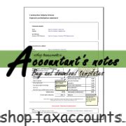 CIS Single Payment Deduction Statement Template Accountant S E Shop