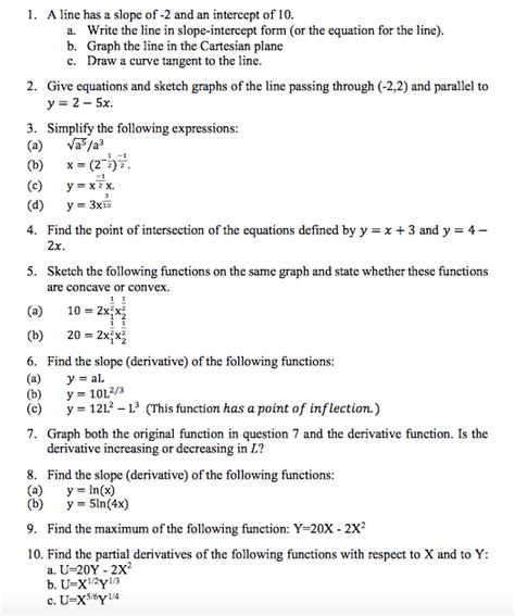 Solved A Line Has A Slope Of And An Intercept Of Chegg Com