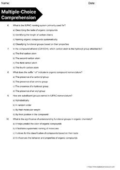 Introduction To Functional Groups By Digital Science Lesson TPT
