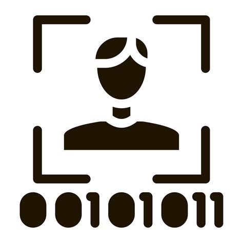 Human Binary Code Icon Vector Glyph Illustration 17492981 Vector Art At