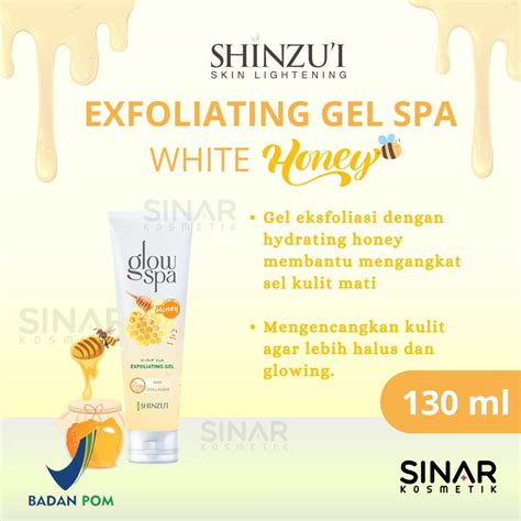 Jual Shinzui Glow Spa Exfoliating Gel Ichigo Cica Honey 130ml 260ml Exfo Scrub