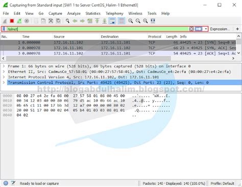 Pembuktian Bahwa Telnet Tidak Aman Untuk Melakukan Remote Blog Abdul Halim