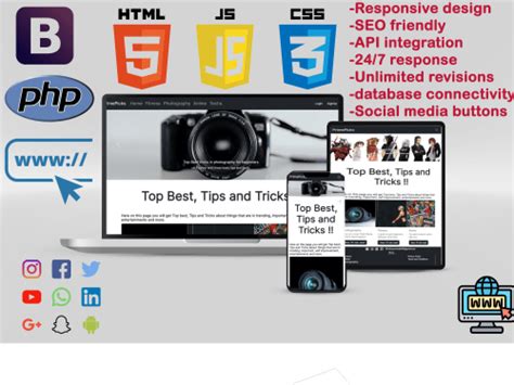 Responsive Web Development Using Html Css Js Bootstrap Php By Divyanshu