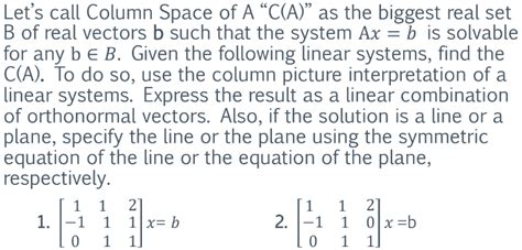 Solved A Linear System Chegg Com