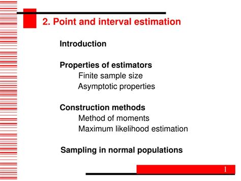 ppt 2 point and interval estimation powerpoint presentation free