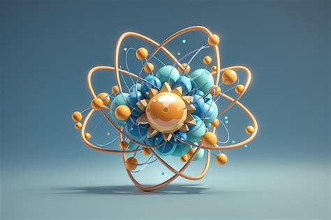 Premium Ai Image 3d Rendering Of Electron Proton Atom Isolated On Background 3d Render