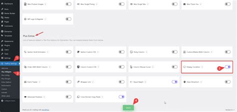 display conditions settings overview the plus addons for elementor