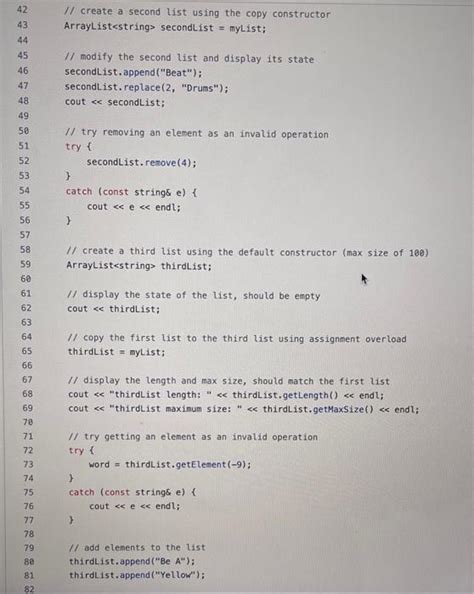 Solved Hi I Have Included ArrayList Hpp ArrayList Tpo Chegg