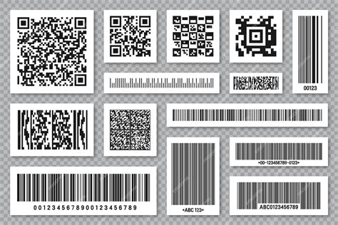 제품 바코드 및 qr 코드 세트 식별 추적 코드 디지털 정보가 포함된 일련 번호 제품 id 매장 또는 슈퍼마켓 스캔 라벨 가격